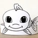 Fish Paper Crown Party Coloring Printable Party Hat Kids Craft Ocean ...