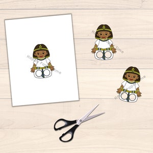 Cleopatra Paper Craft Printable Ancient Egypt Queen Finger Puppet Kids ...