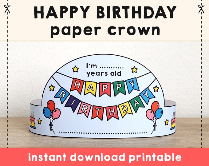 Bee Paper Crown Printable - Etsy