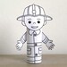 Firefighter Toilet Paper Roll Craft Fireman Party Coloring Printable ...