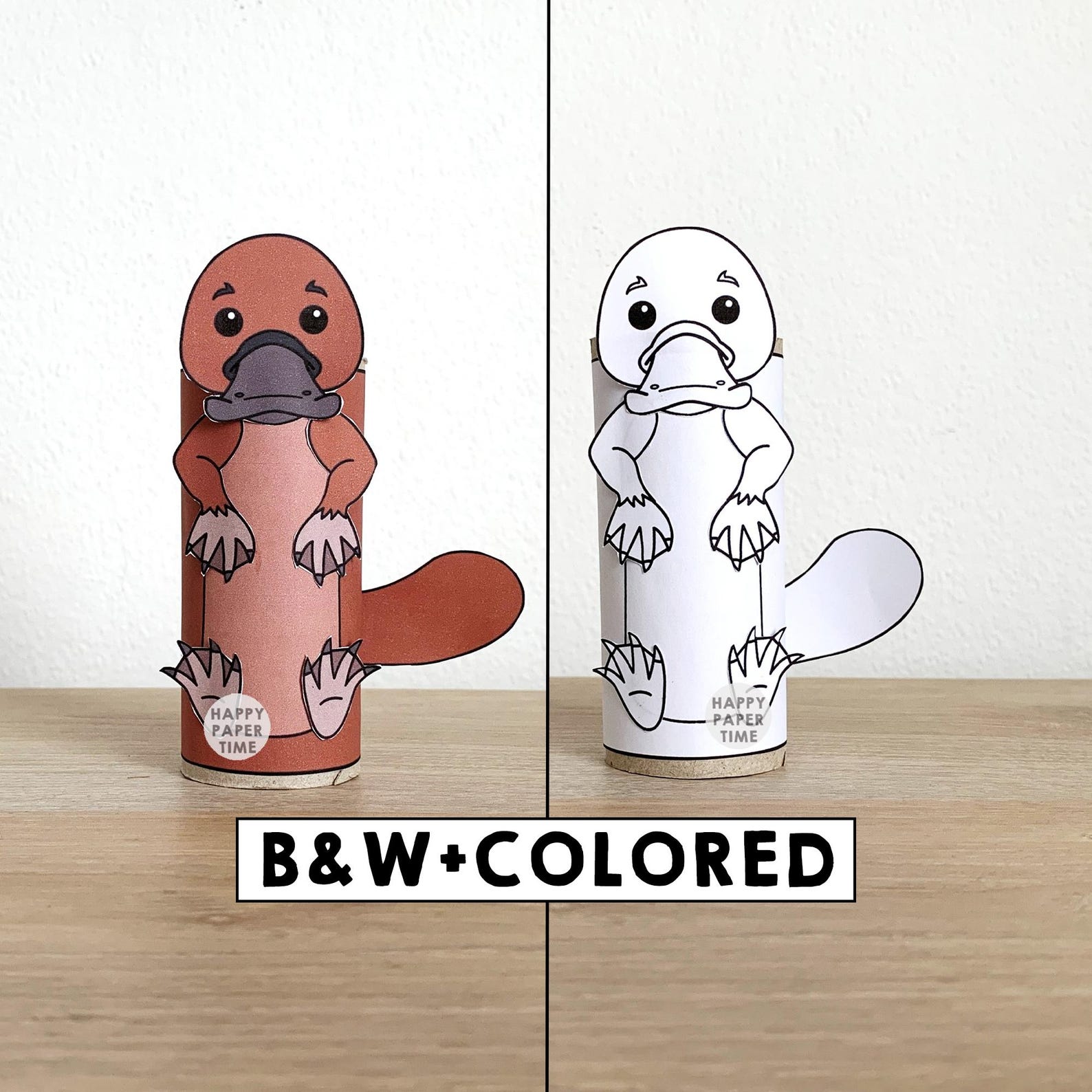 Platypus Toilet Paper Roll Craft Australian Animal Party Coloring ...