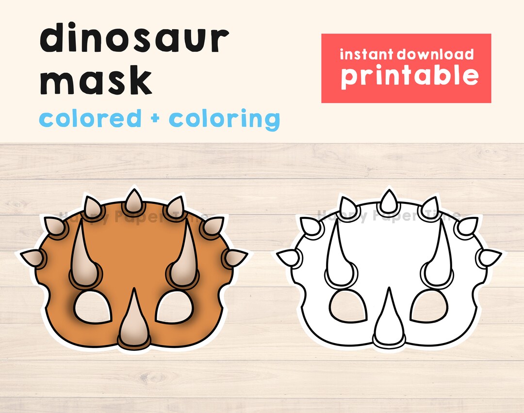 Dinosaur Mask Dino Costume Diy Animal Mask Jurassic Party Favor ...