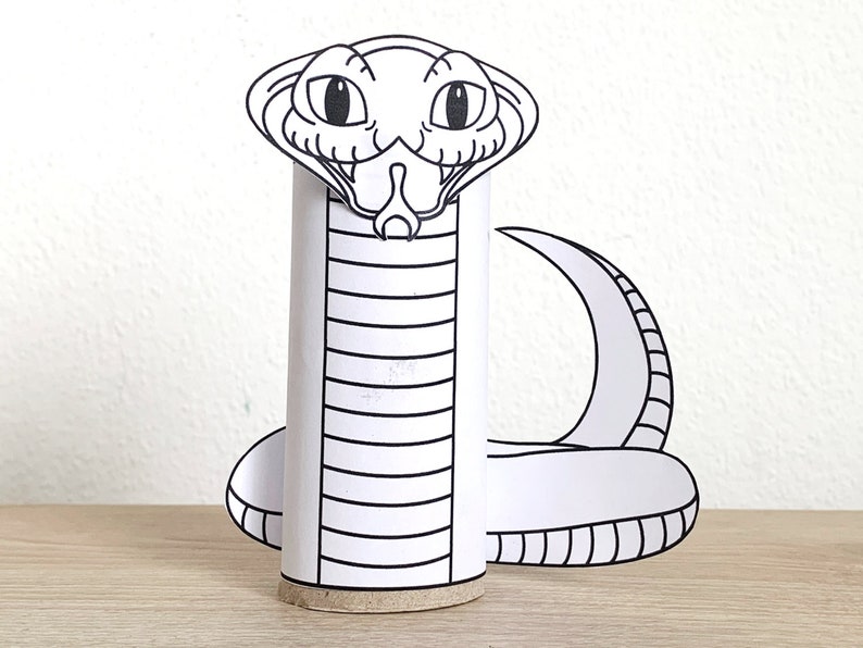 Cobra Snake Toilet Paper Roll Craft Asian Reptile Jungle Party - Etsy