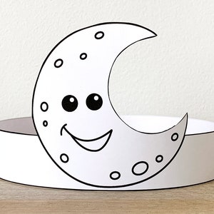 Moon Paper Crowns Astronomy Summer Spring Printable Kids Craft Birthday ...