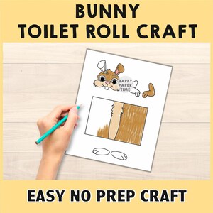 Bunny Toilet Paper Roll Craft Rabbit Pets Easter Party Coloring ...