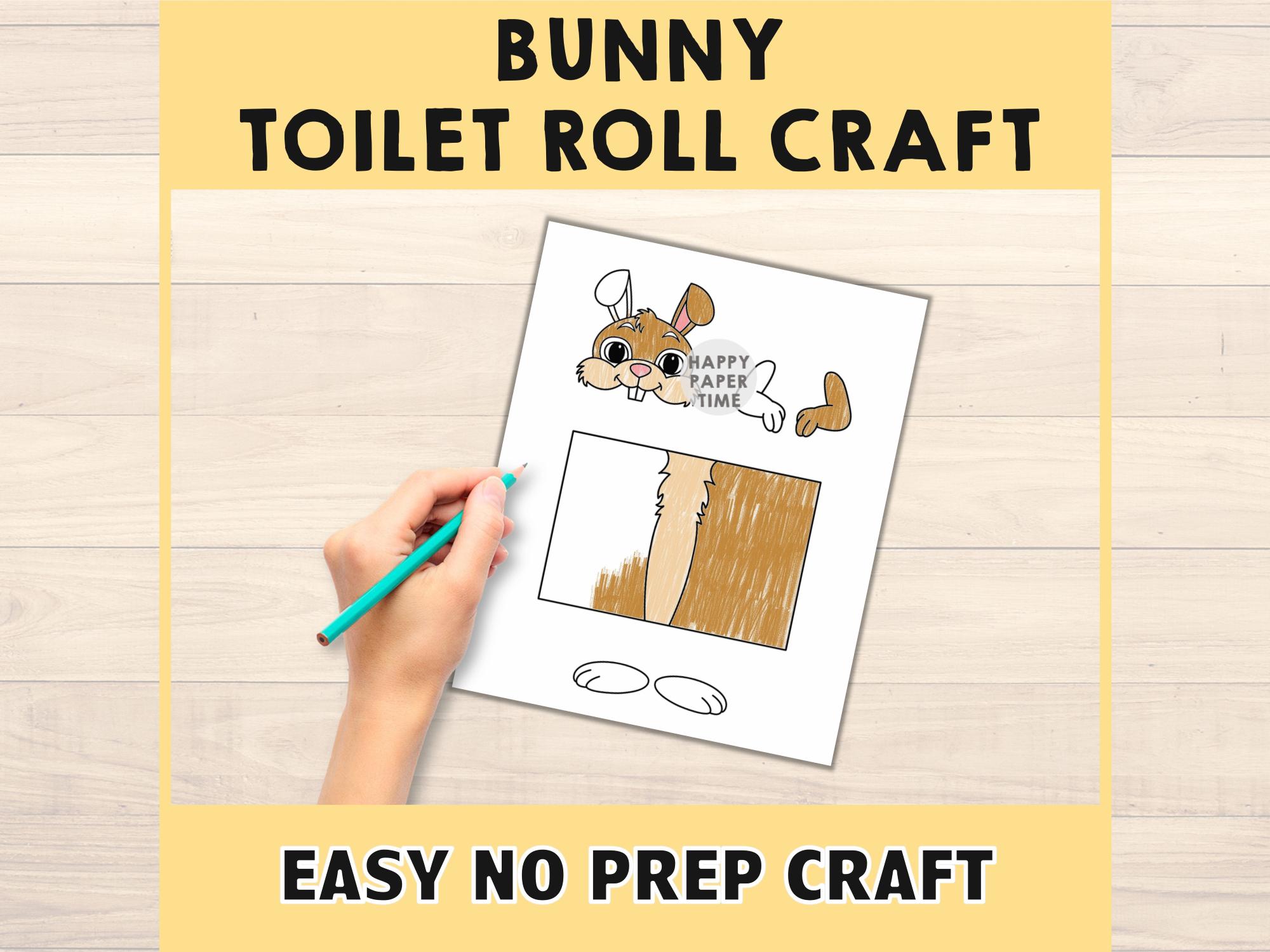 Bunny Toilet Paper Roll Craft Rabbit Pets Easter Party Coloring ...