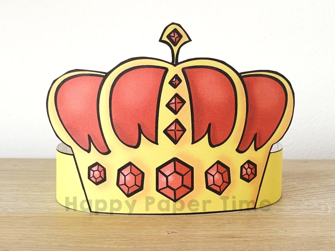 Prince Paper Crown King Royal Printable Kids Craft Prince - Etsy