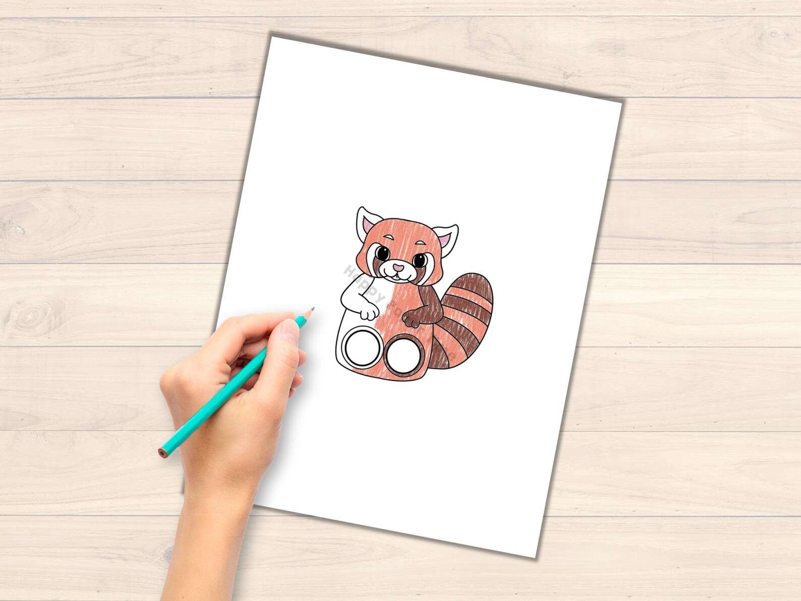 Red Panda Paper Craft Printable Asian Animal Finger Puppet - Etsy Canada
