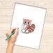 Red Panda Paper Craft Printable Asian Animal Finger Puppet Kids Craft ...