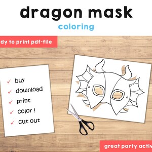 Dragon Mask Dragon Party Favor Monster Mask Medieval Party Dragon ...