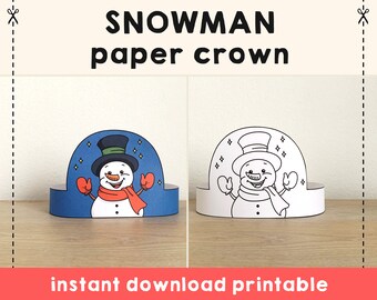 Gingerbread Man Paper Crown Hat Christmas Winter Holiday Party Coloring ...