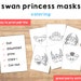 Swan Princess Party Printable Masks Fairytale Kids Party Mask Swan ...