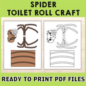 Spider Toilet Paper Roll Craft Bugs Insects Party Coloring Printable ...