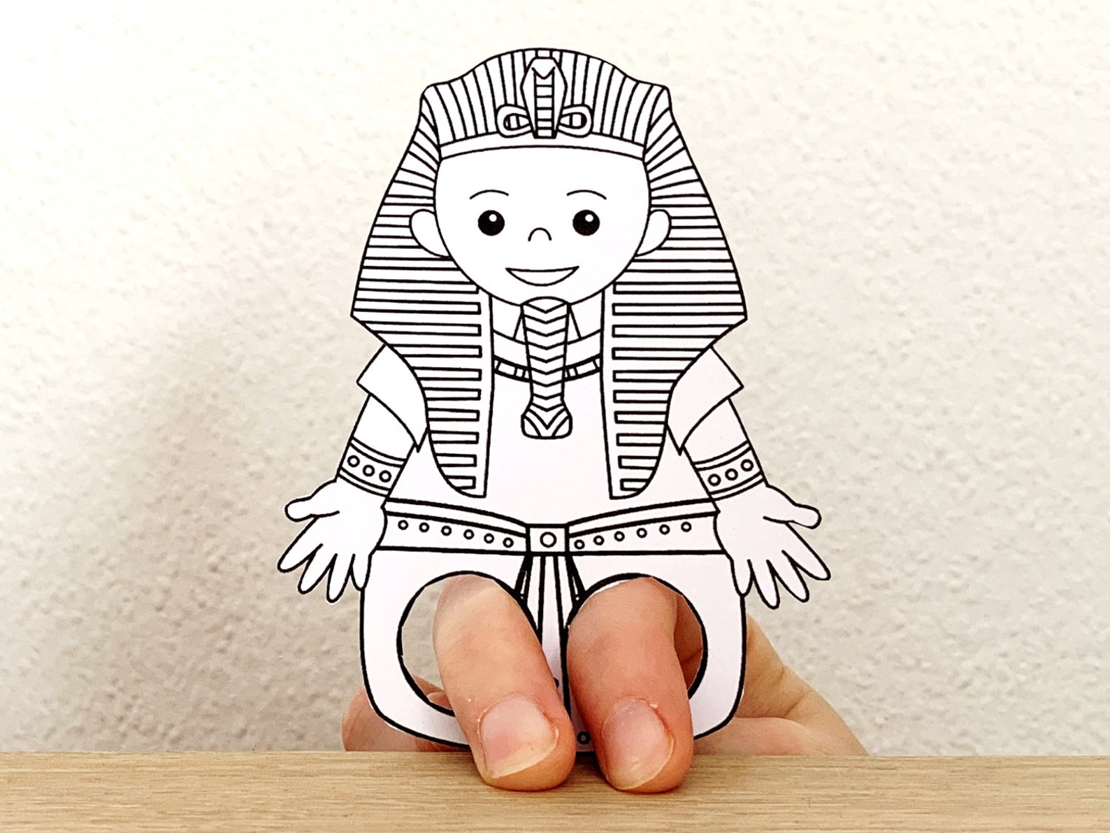 Pharaoh Paper Craft Printable Ancient Egypt Finger Puppet Kids Craft ...