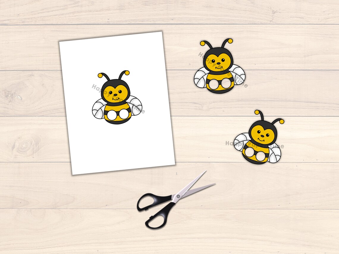 Bee Paper Craft Printable Finger Puppet Template Kids Craft - Etsy UK