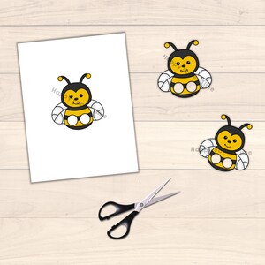 Bee Paper Craft Printable Finger Puppet Template Kids Craft Activity ...