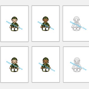 Soldier Paper Craft Printable Community Helper Finger Puppet Kids Craft ...