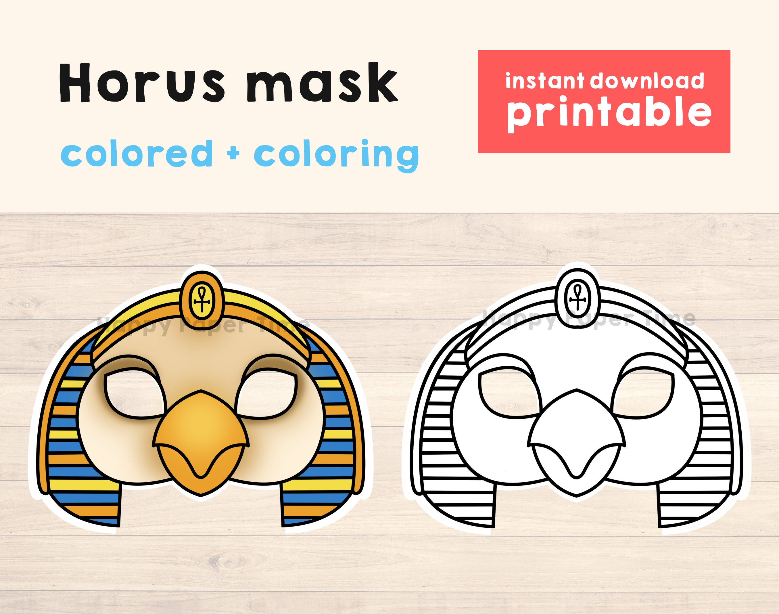 Horus Egypt God Mask Ancient Egypt Party Mask Template Costume - Etsy