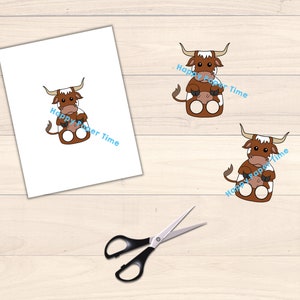 Longhorn Cow Paper Craft Printable Wild West Finger Puppet Kids Craft ...