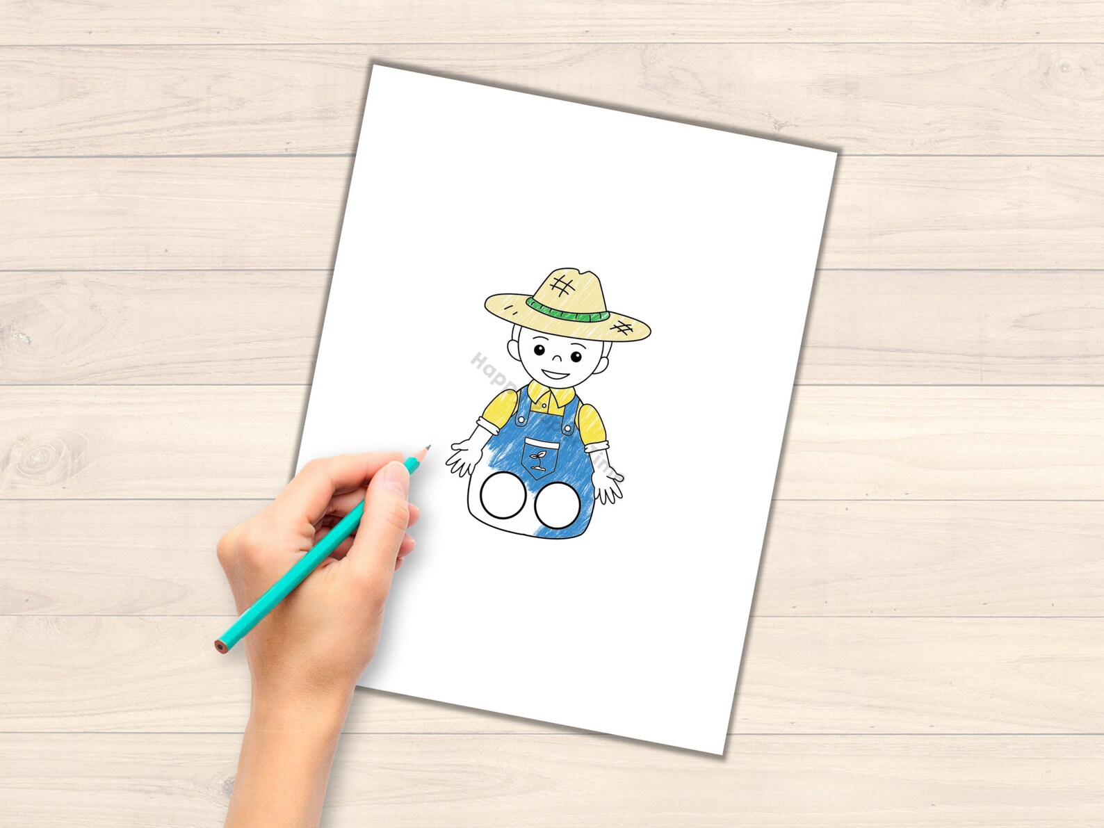 Farmer Paper Craft Printable Community Helper Finger Puppet Kids Farm ...