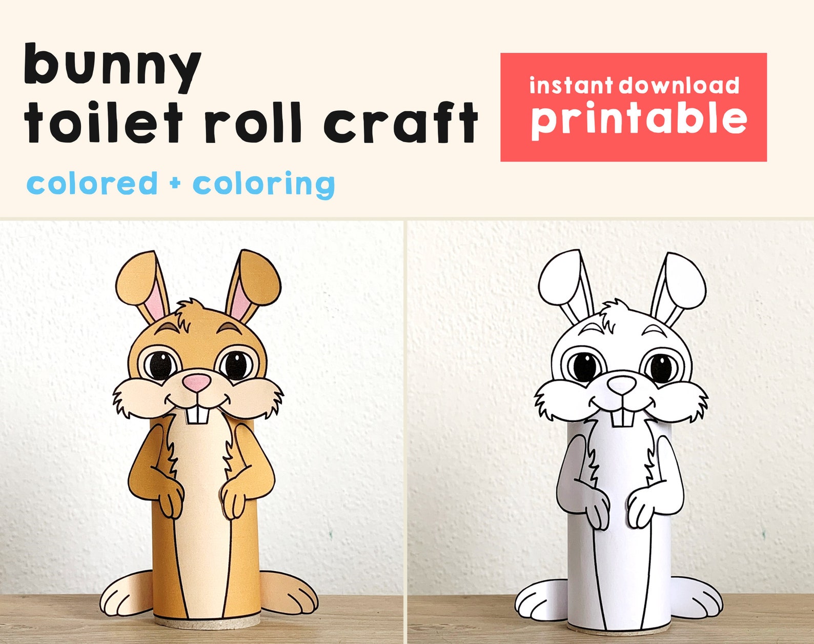 Bunny Toilet Paper Roll Craft Rabbit Pets Easter Party - Etsy