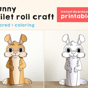 Bunny Toilet Paper Roll Craft Rabbit Pets Easter Party - Etsy