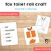 Fox Toilet Paper Roll Craft Forest Woodland Party Coloring Printable ...