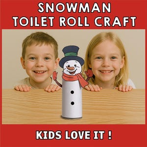 Snowman Toilet Paper Roll Craft Christmas Party Coloring Printable ...