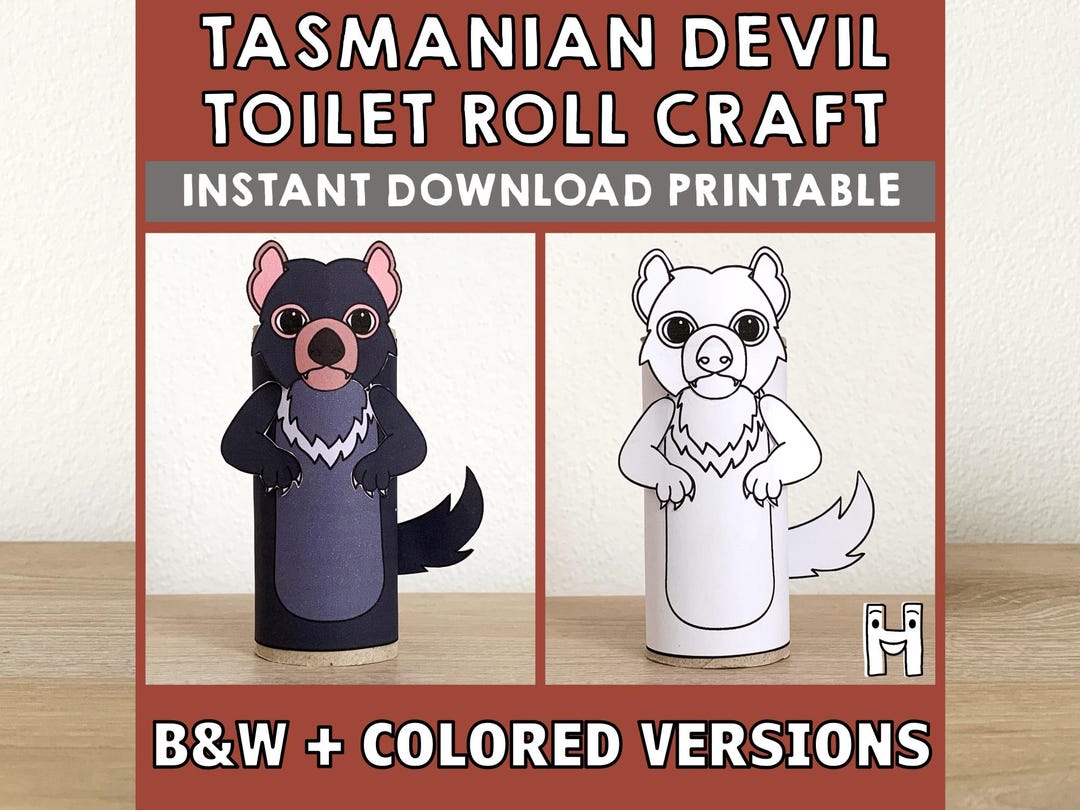 Tasmanian Devil Toilet Paper Roll Craft Australian Animal Party ...