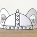 Viking Helmet Paper Crown Coloring Printable Kid Craft - Etsy