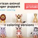 African Animal Paper Craft Printable Finger Puppet Template - Etsy Canada