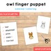 Owl Paper Craft Printable Woodland Animal Finger Puppet Kids Craft Owl ...