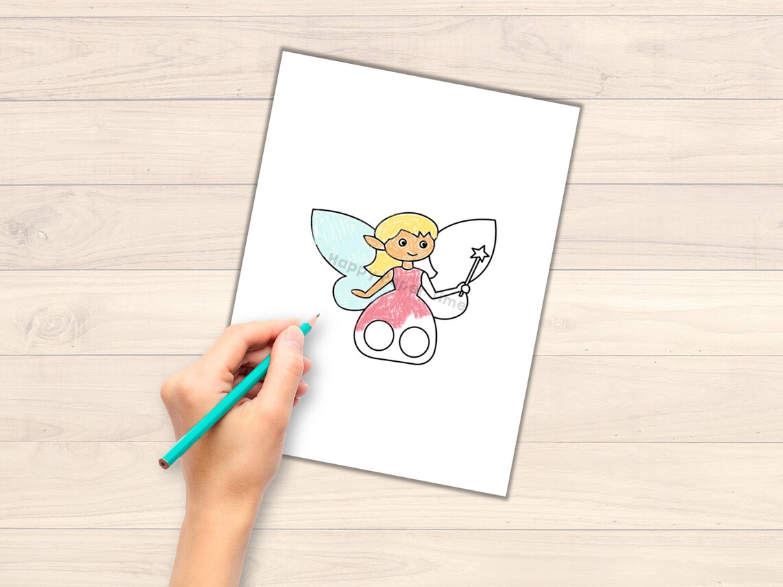 Fairy paper craft printable Finger Puppet template Kids Craft | Etsy