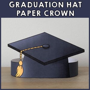 Graduation Cap Paper Crown Party Teacher Printable Kids Craft ...