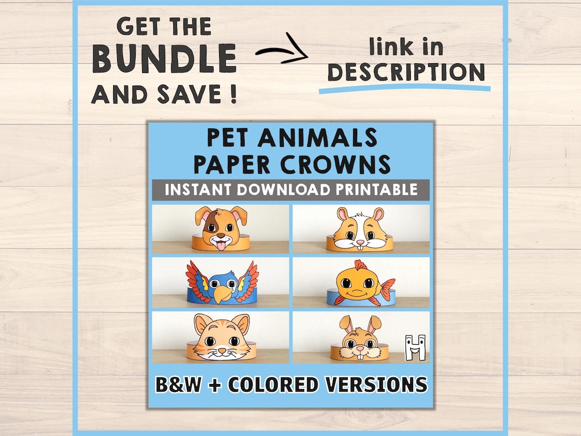 Dog Paper Crown Headband Pet Animal Coloring Printable Kids Craft Puppy ...