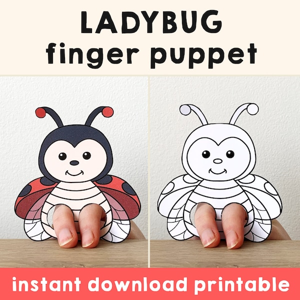 Ladybug Finger Puppet - Etsy