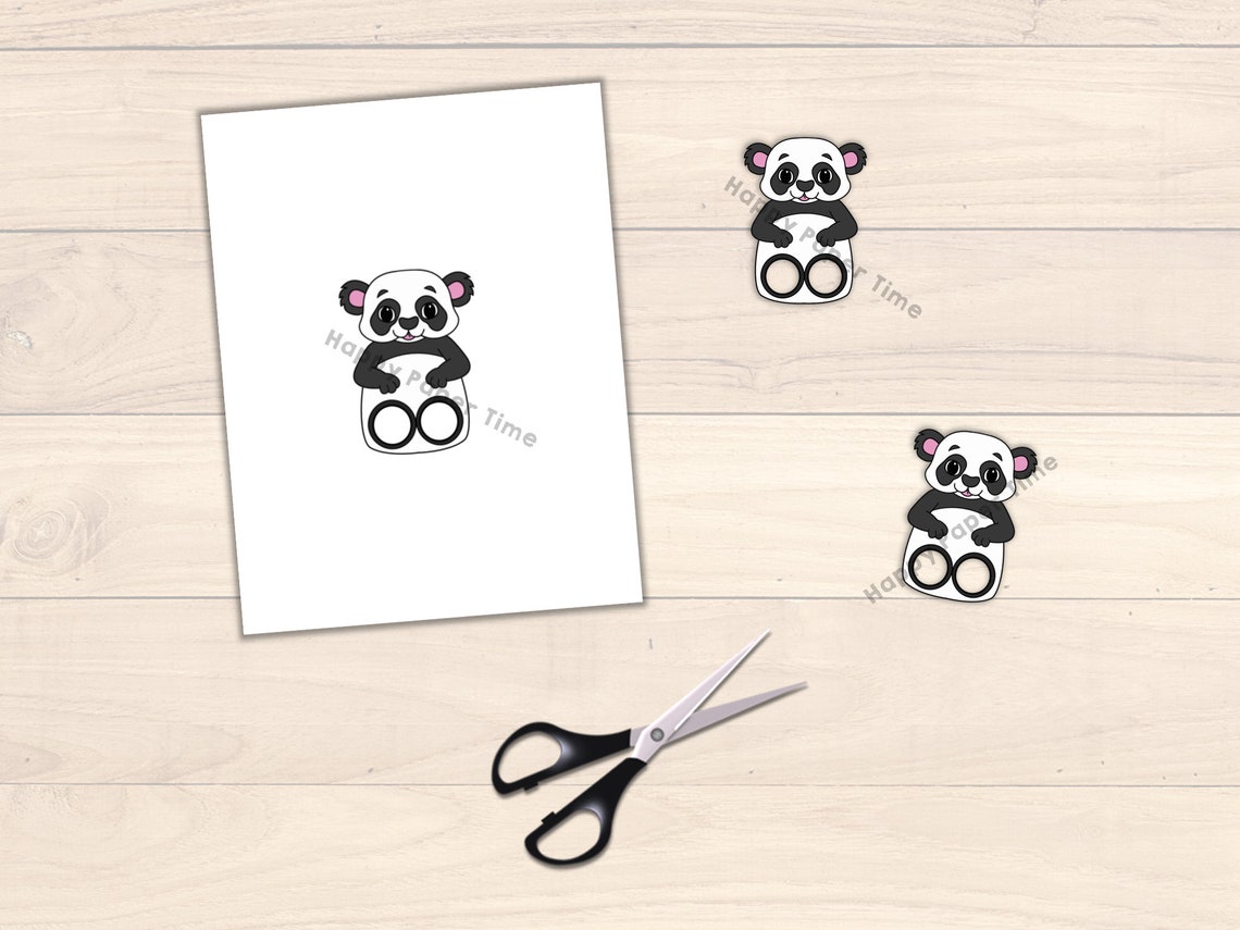 Panda Paper Craft Printable Asian Animal Finger Puppet Kids - Etsy