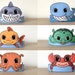 Ocean Animals Paper Crowns Shark Fish Octopus Whale Sea Turtle Crab ...
