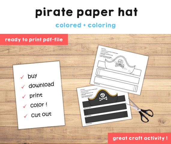 Pirate Hat Coloring Sheets