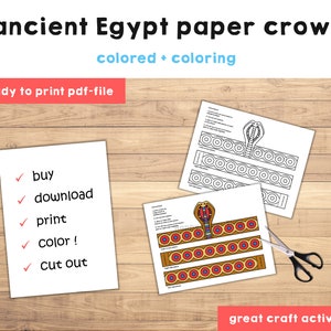 Ancient Egypt Cobra Paper Crown Princess Template Party Coloring ...