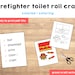 Firefighter Toilet Paper Roll Craft Fireman Party Coloring Printable ...