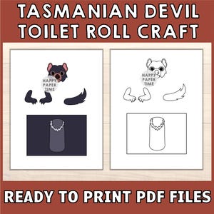 Tasmanian Devil Toilet Paper Roll Craft Australian Animal Party ...