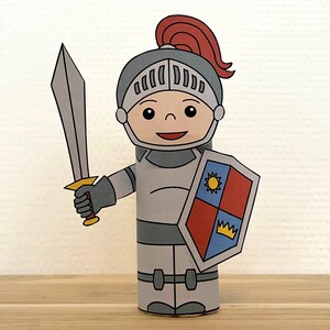 Knight Toilet Paper Roll Craft Medieval Fantasy Party Coloring ...