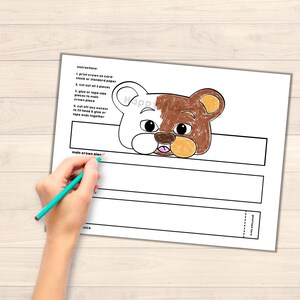 Bear Paper Crown Activity Printable Kids Craft Woodland Forest Birthday ...