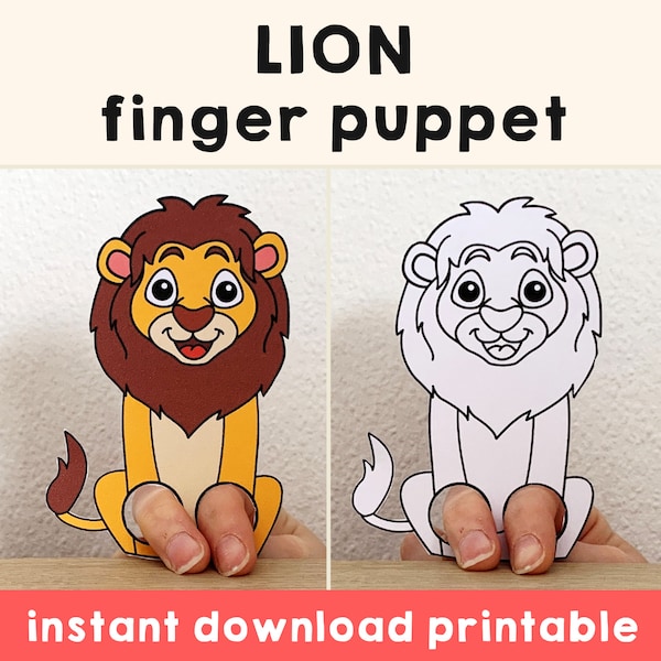 Lion Finger Puppet - Etsy
