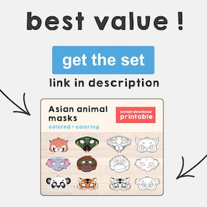 Orangutan Mask Costume Animal Mask Printable Party Favor Asian Jungle ...