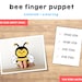 Bee Paper Craft Printable Finger Puppet Template Kids Craft - Etsy