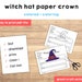 Witch Hat Paper Crown Template Halloween Party Headband - Etsy