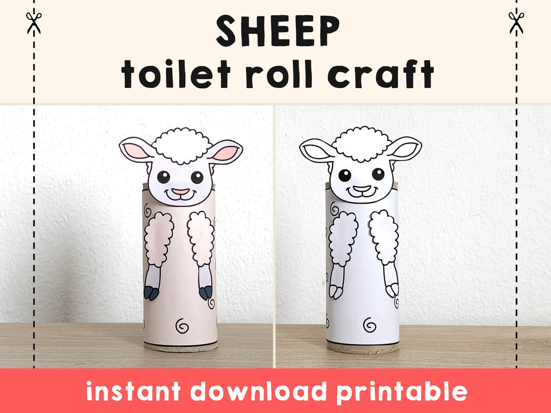 Sheep Toilet Paper Roll Craft Farm Animal Party Coloring Printable ...