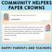 Community Helpers Paper Crowns Police Builder Farmer Nurse Postman ...